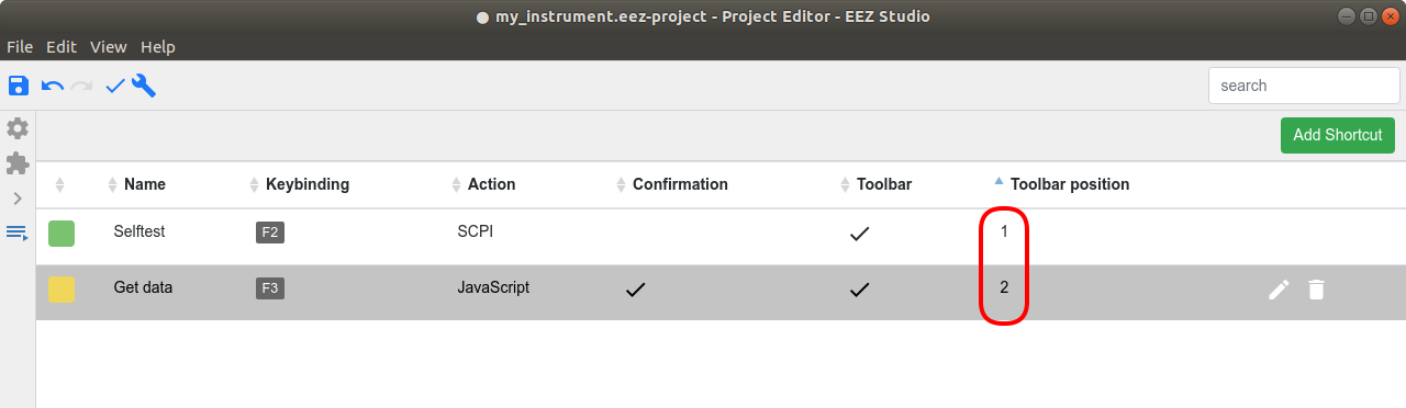 EEZ project items – EEZ