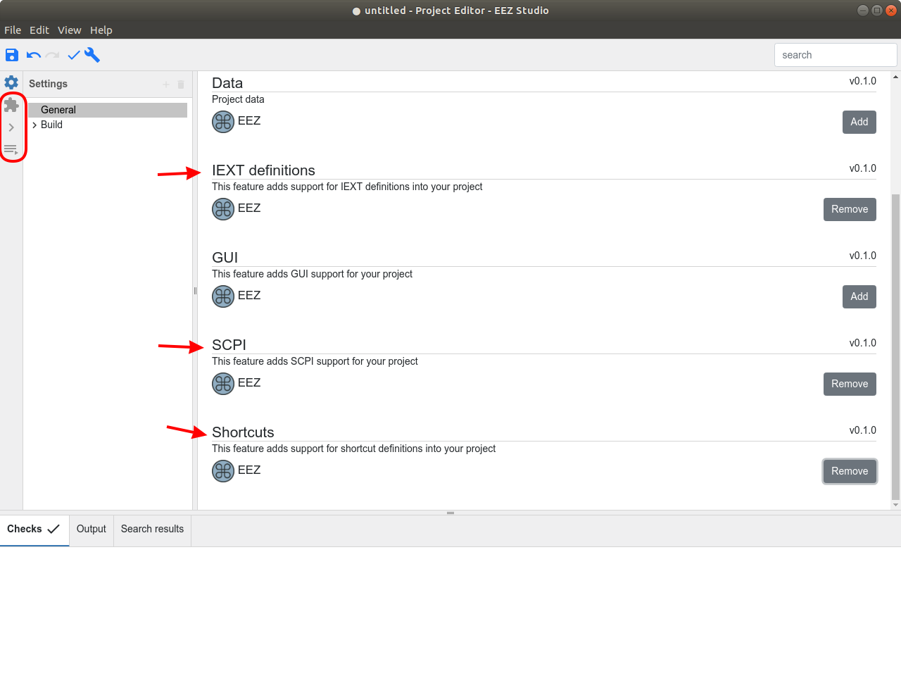 EEZ project items – EEZ