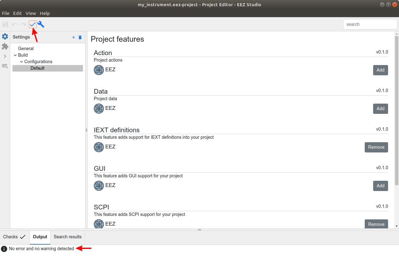 EEZ project – Check and build IEXT – EEZ